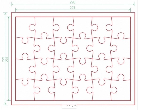 Puzzle de 24 pièces en carton 100% personnalisable Made in France